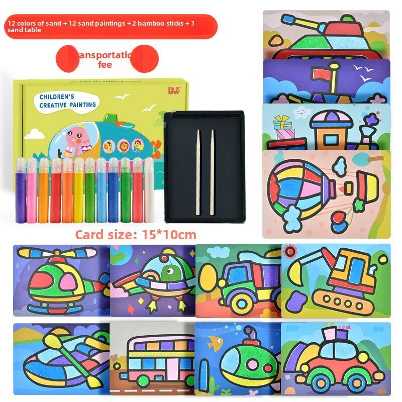 Креатив кайдз сенд арт комплект с тематикой дорожных животных для обучения и развлечений дорожные