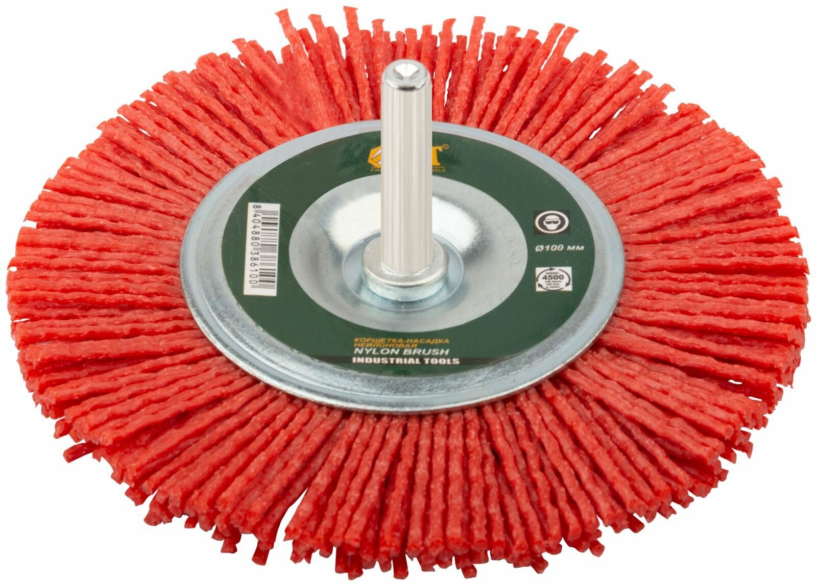 Кордщетка FIT FINCH INDUSTRIAL TOOLS нейлоновая, штифт 100 мм, посадочный размер 6.0 мм