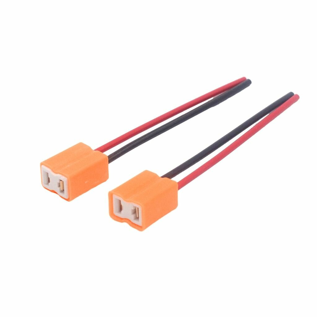 2 шт, керамический адаптер для фар H7, ремонтные розетки, 12 В постоянного тока, 24 В, провода, разъем лампы