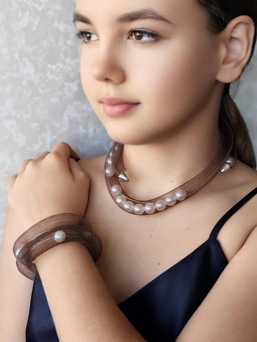 Колье, жемчуг имитация