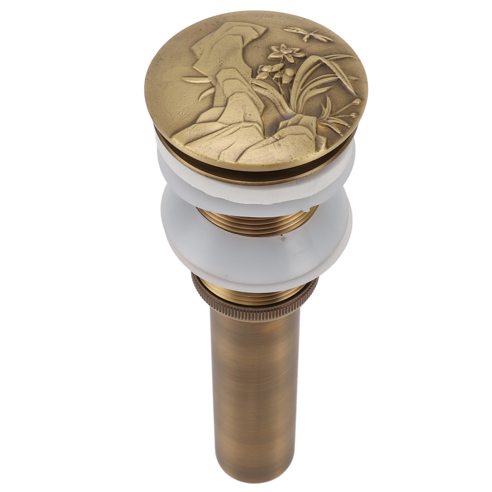 Антикварная полностью медная раковина для ванной комнаты сливной кран для раковины с переливом для раковины в ванной комнате туалетный столик