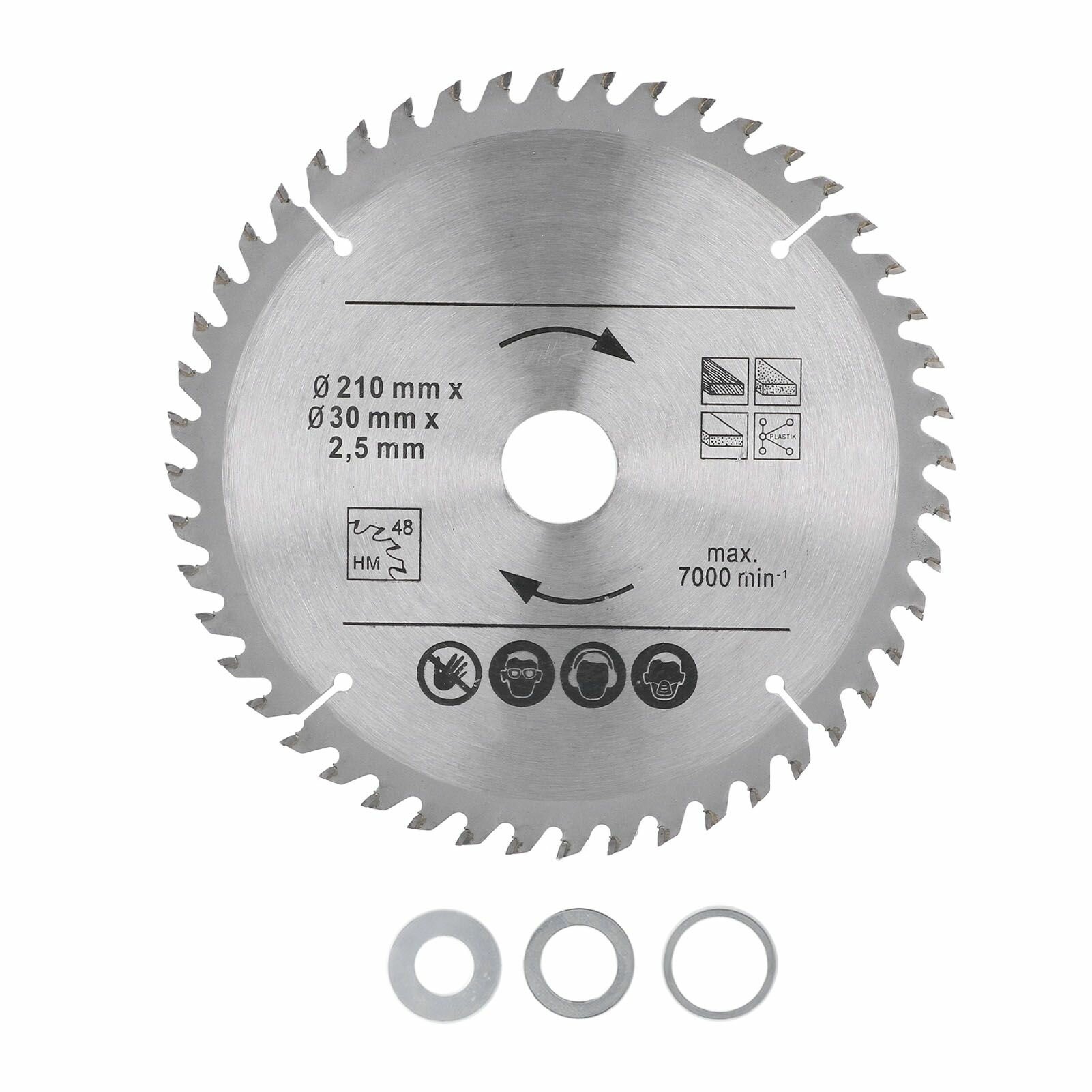 Твердосплавная дисковая пила, 8-1/4 дюйма, 210x48T, для торцовочных пил
