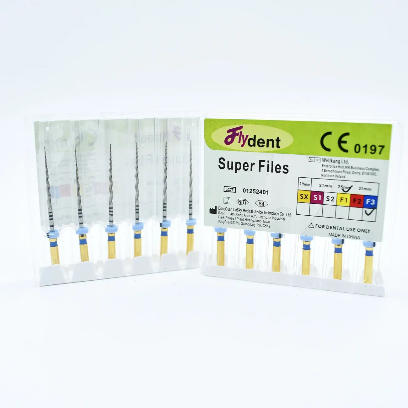 Стоматологические супер-напильники eflydent SX-F3 NITI 6 шт.
