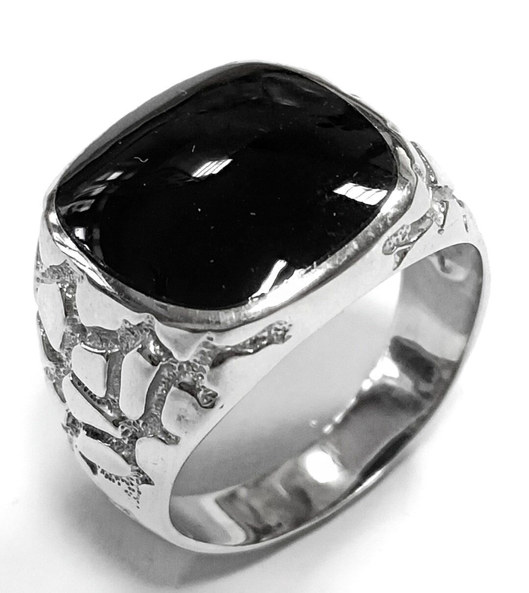 Печатка, серебро, 925 проба, родирование, оникс