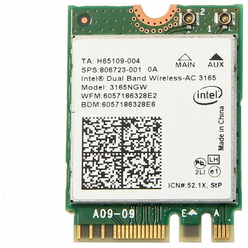 Модуль Wi-Fi Intel 3165NGW