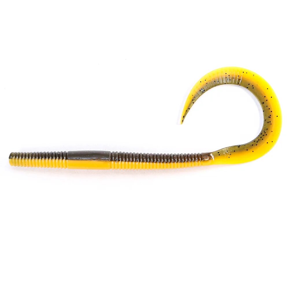 Peak Lure Fishing Пиковая мягкий червь 5 шт Желтый, brown yellow
