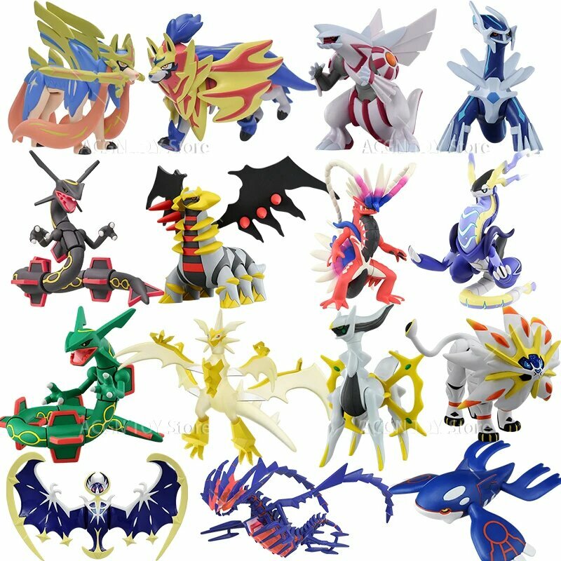 Фигурки Pokemon TAKARA TOMY Zacian Zamazenta Reshiram Arceus Lunala Rayquaza Giratina Zygarde Palkia Kyogre-Zamazenta-Dialga