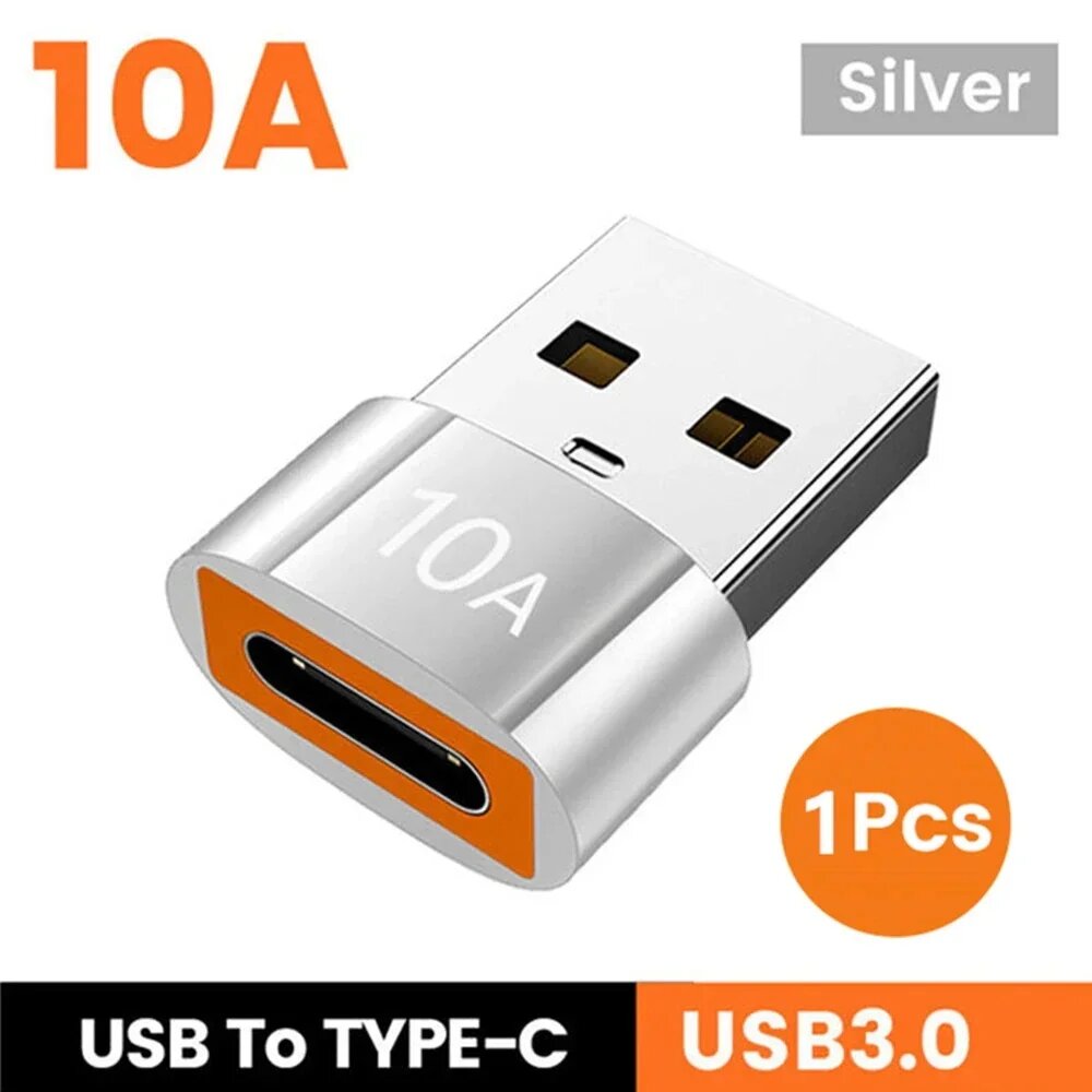 Адаптер данных USB 3.0 Type-C типа C 10A OTG USB C «папа» на USB «мама» для Macbook Xiaomi Samsung S20 Быстрый разъем OTG