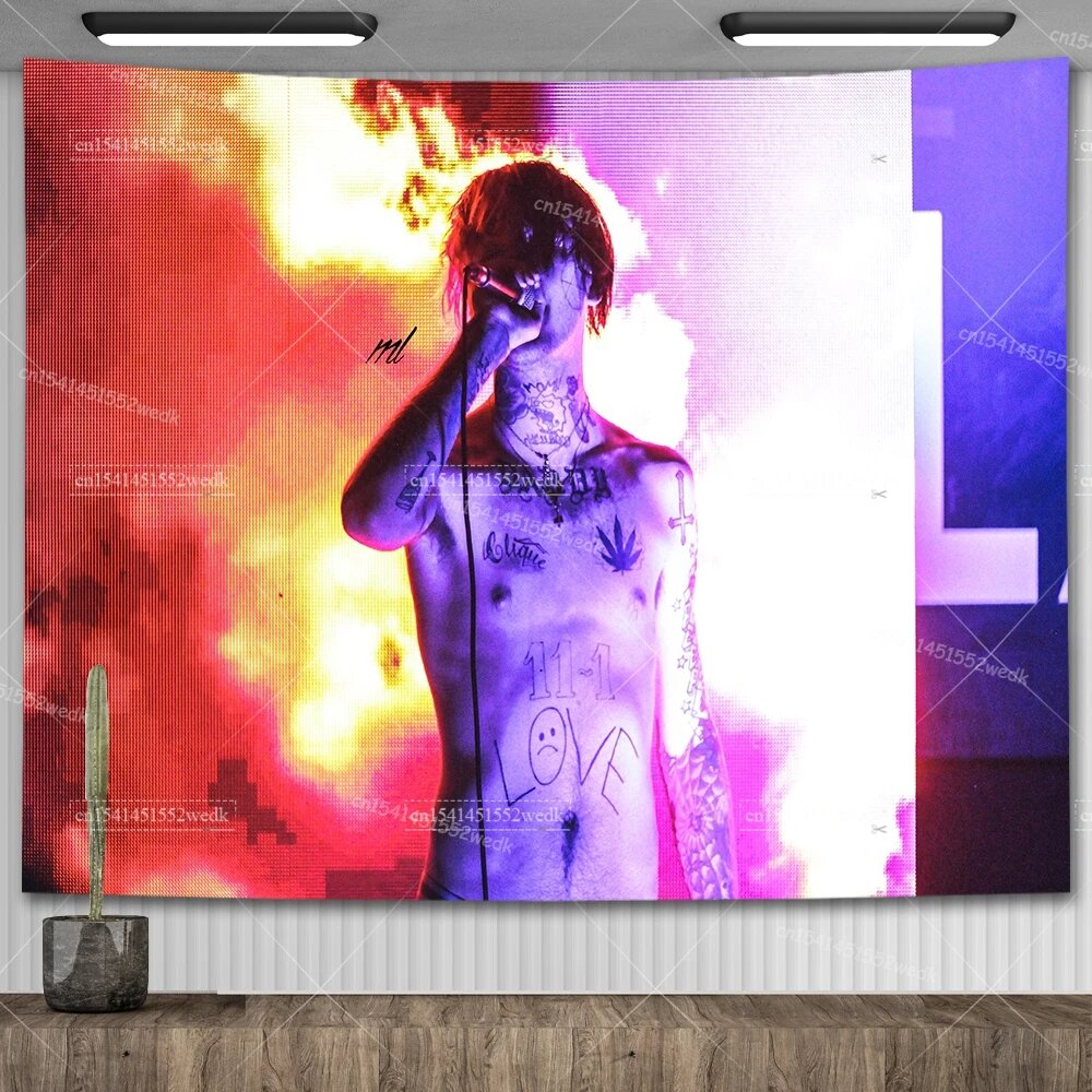 Гобелен Lil Peep Черный FFO 150x100cm, AGT6681