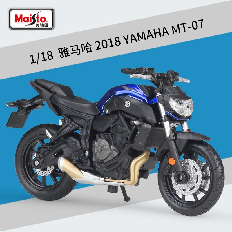 Maisto 1:18 2018 Yamaha MT07 Статичная модель мотоцикла