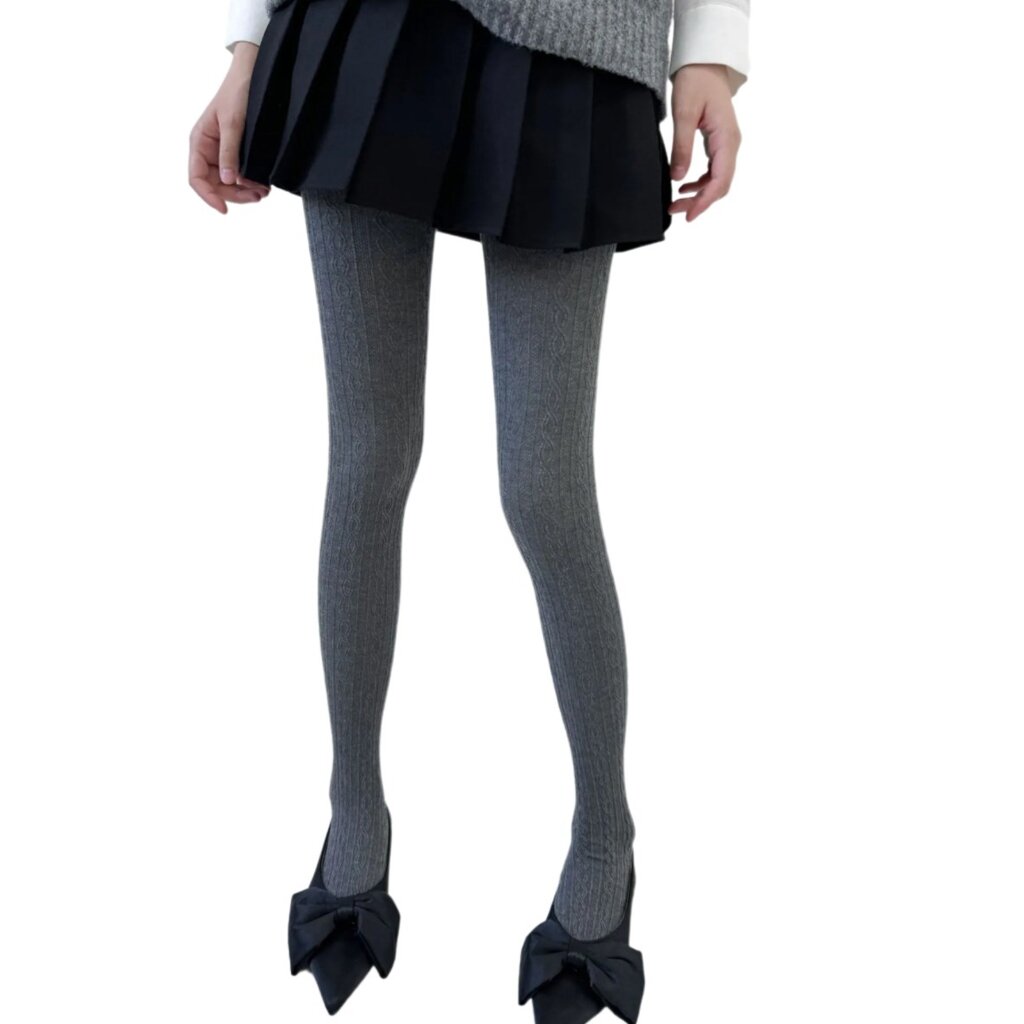 Женщины Твист Полосатый Жаккардовые Колготки Осень Зима Твердые Непрозрачные Колготки Леггинсы