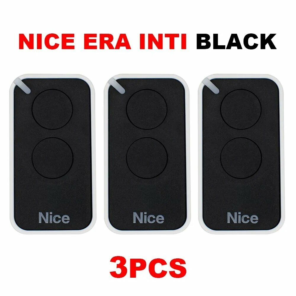 3 штуки Пульт для шлагбаума и ворот NICE INTI2 черный (цветной) 19466