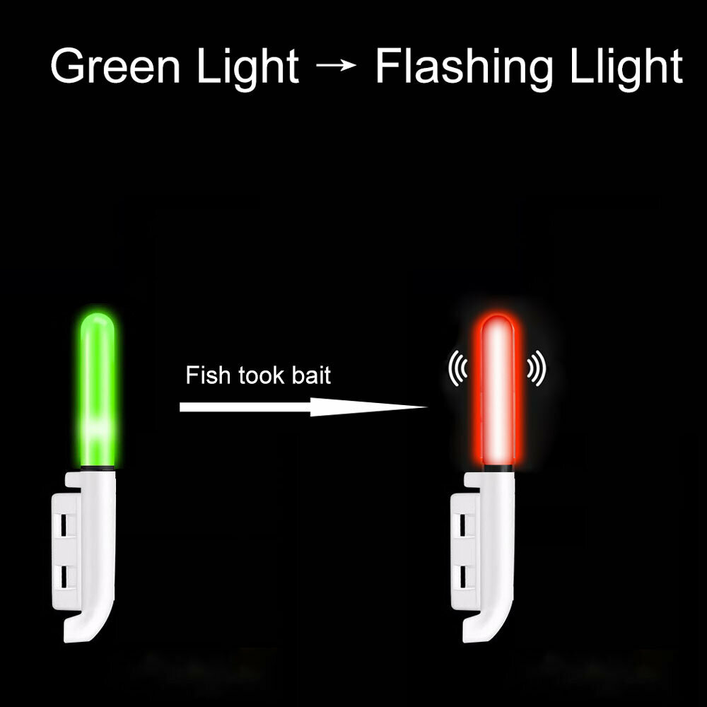 Электронный рыболовный сигнализатор поклевки, мигающий, прозрачно-красно-зеленый