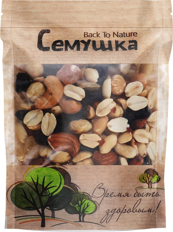 Смесь сладкая семушка жареных орехов с цукатами, 150г