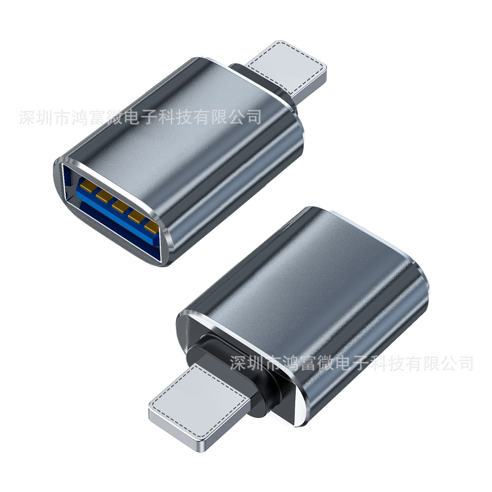 Адаптер Apple Lightning к USB, темно-серый, для быстрой зарядки и передачи данных iPhone iPad
