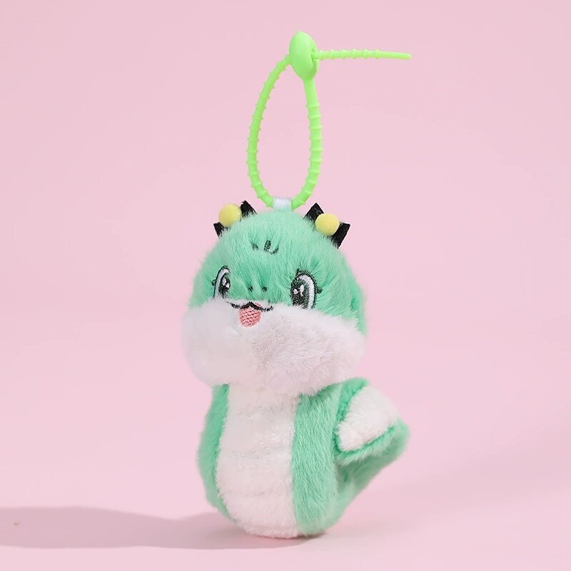 Плюшевая игрушка-подвеска для рюкзака в виде собаки и кошки с виляющим хвостом, подарок для мальчиков и девочек,
