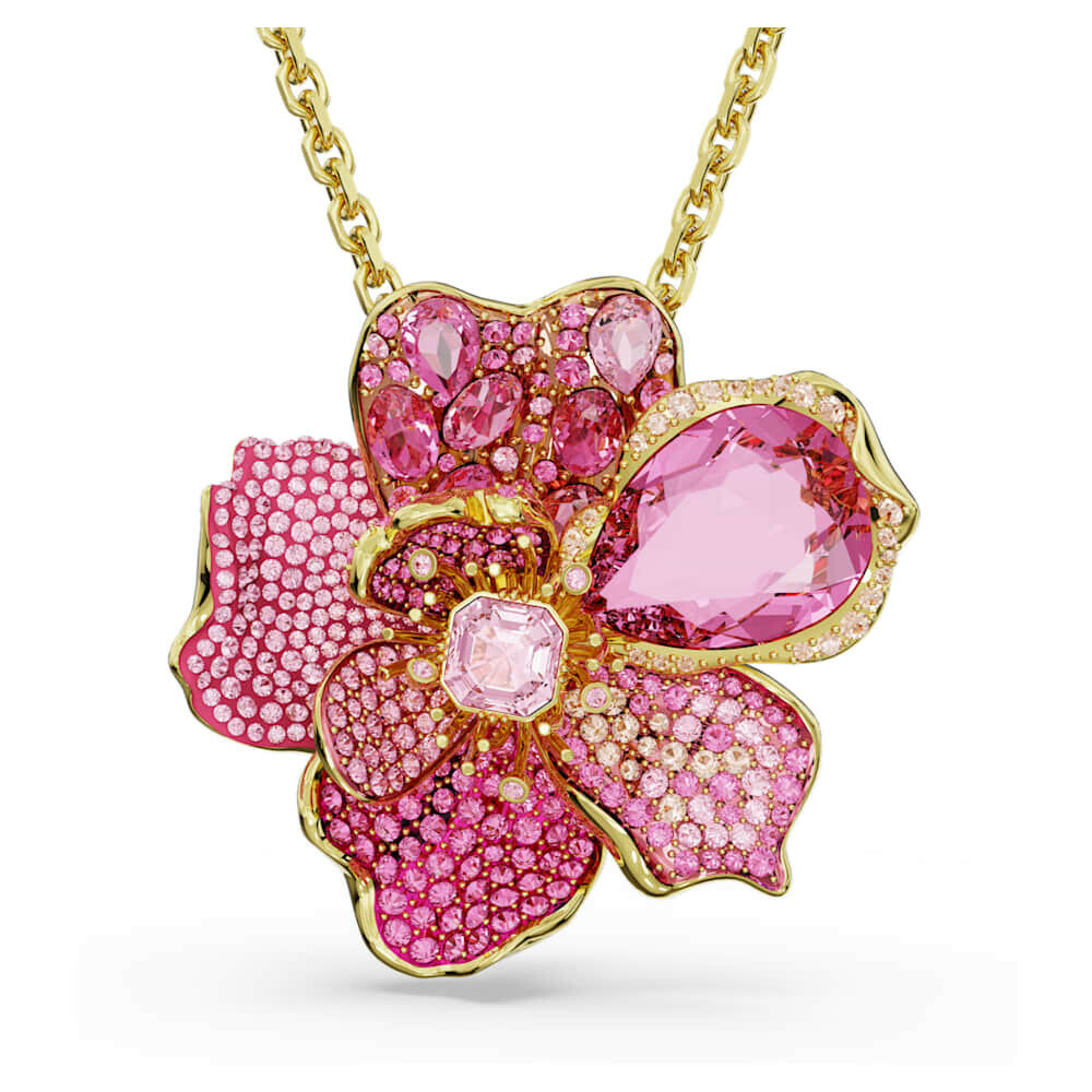 Колье SWAROVSKI, Swarovski Zirconia, длина 65 см, золотистый — фото 1
