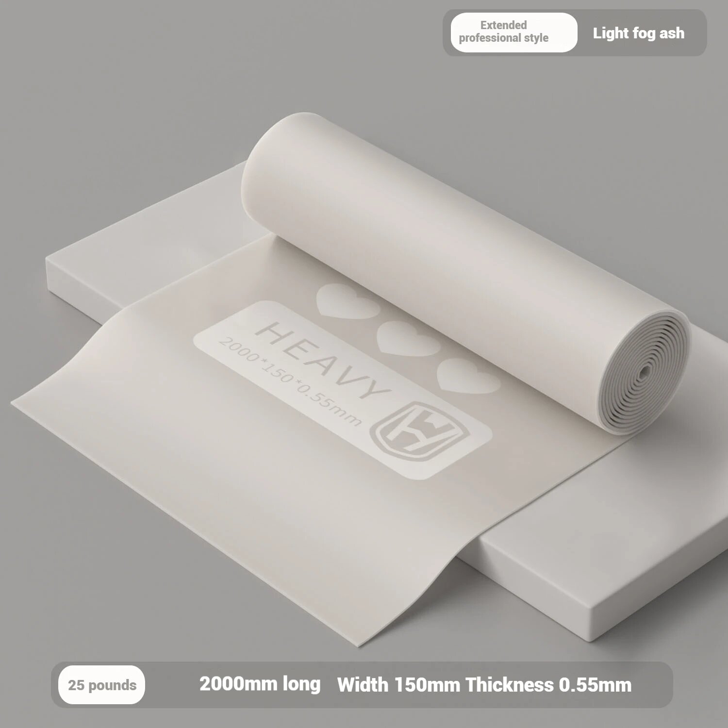 WOSWEIR-Yoga Rally Эспандер для йоги из спандекса Белый, 25 Pounds Fog Ash