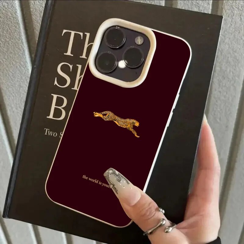 Чехол iPhone 11 Pro Max, Wine Red, Leopard — фото 1