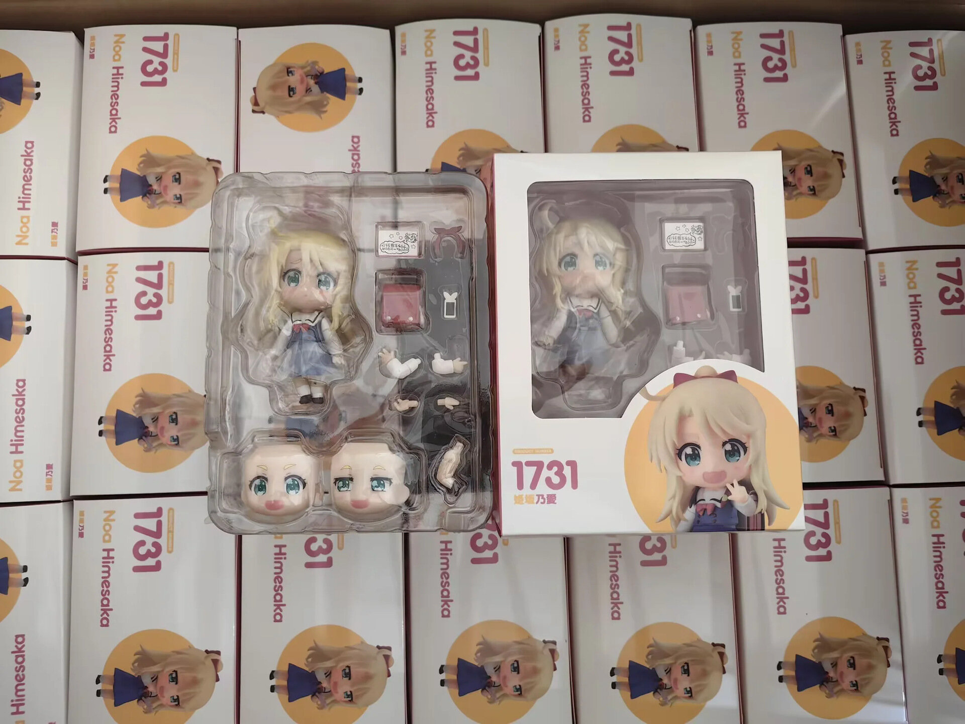 На меня спустился ангел - чиби Нендороид Ширасаки Ханахимэ, Саканоа и Хосино Хината - подвижные фигурки.