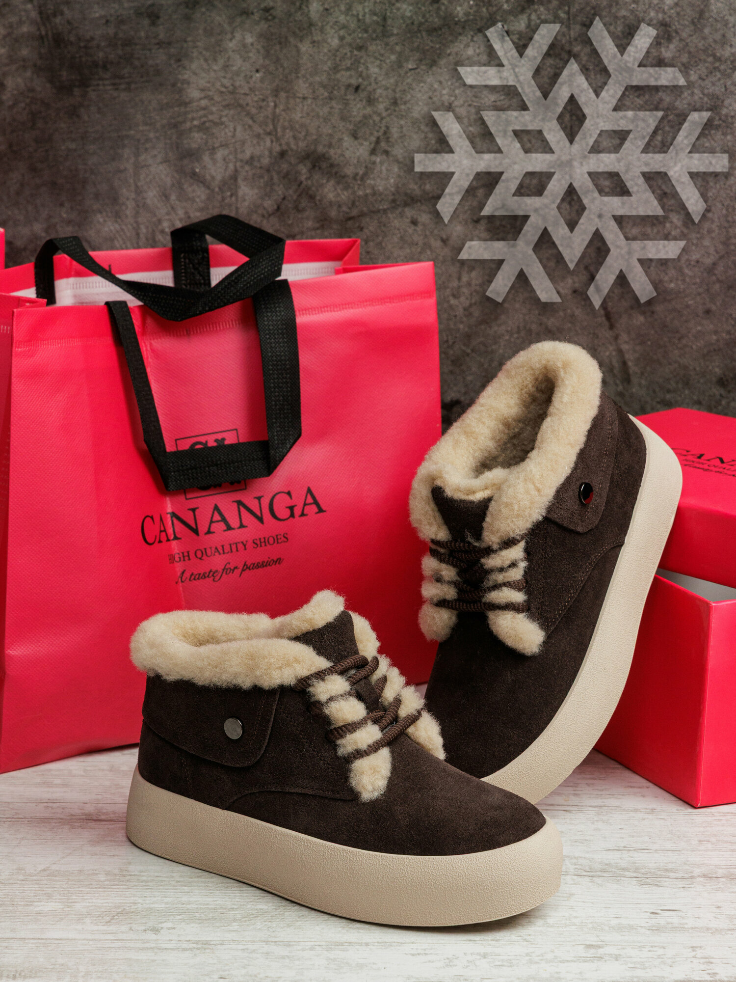 Ботинки натуральная замша