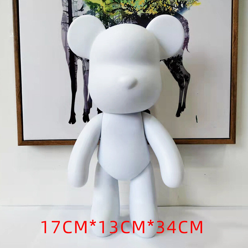 Насильственный медведь белый эмбрион оптом жидкий медведь эмбрион медведь брелок оптом DIY игрушка ручной работы винил