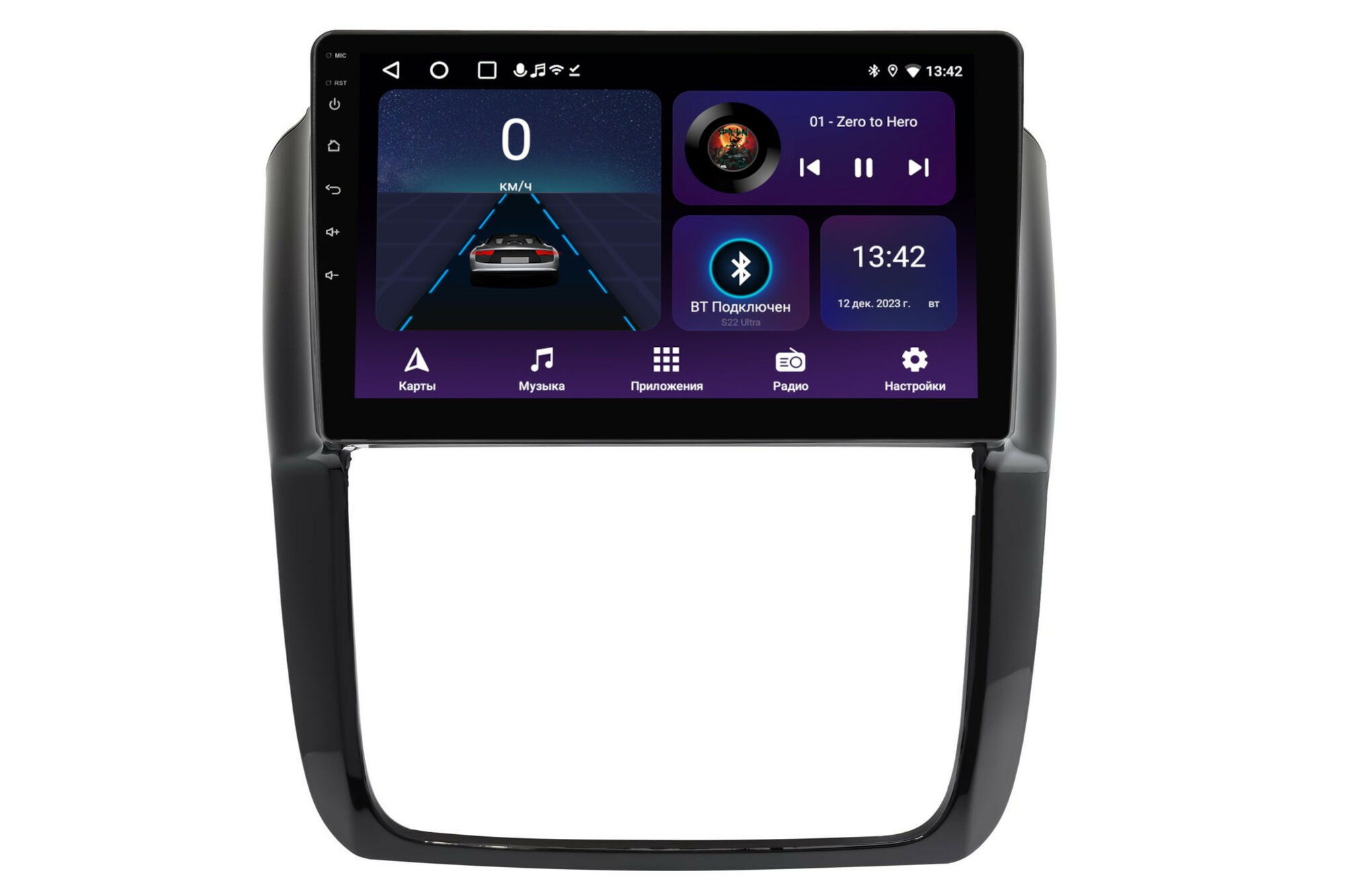 Магнитола Toyota Ipsum 2001 - 2009 / 9 дюймов, 2/32GB, 4 ядра, Wi-Fi, Android 9 / Wide Media