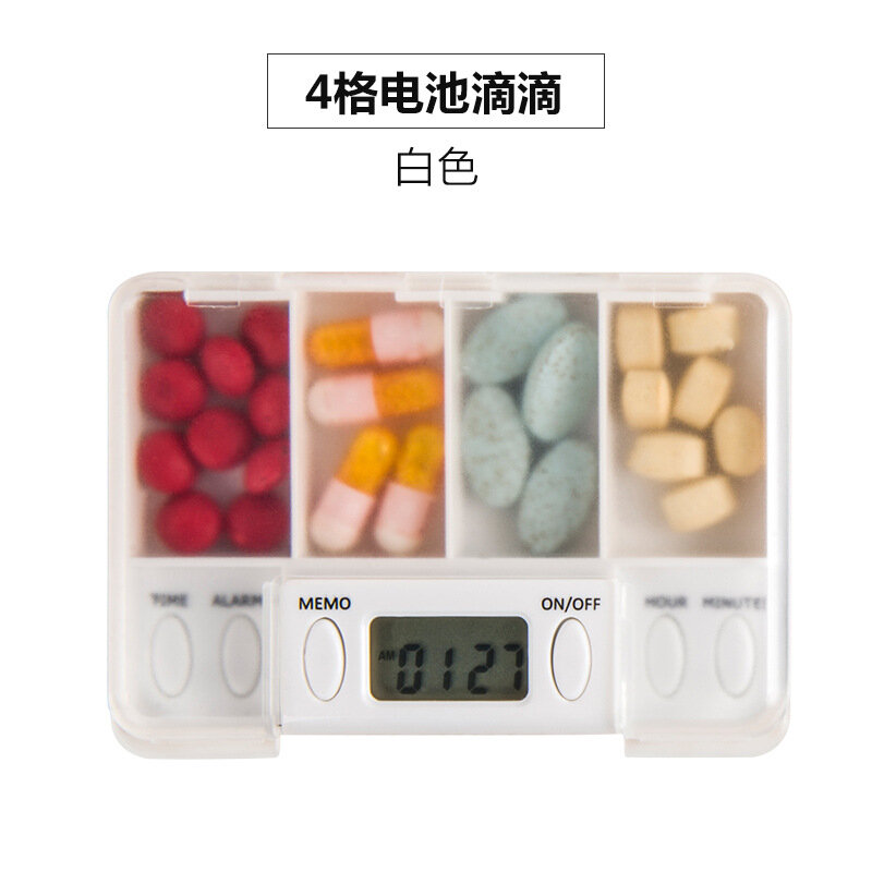 Умный электронный маленький контейнер для таблеток с таймером, будильником, голосовым напоминанием, портативный органайзер для лекарств для пожилых, еженедельный органайзер для таблеток