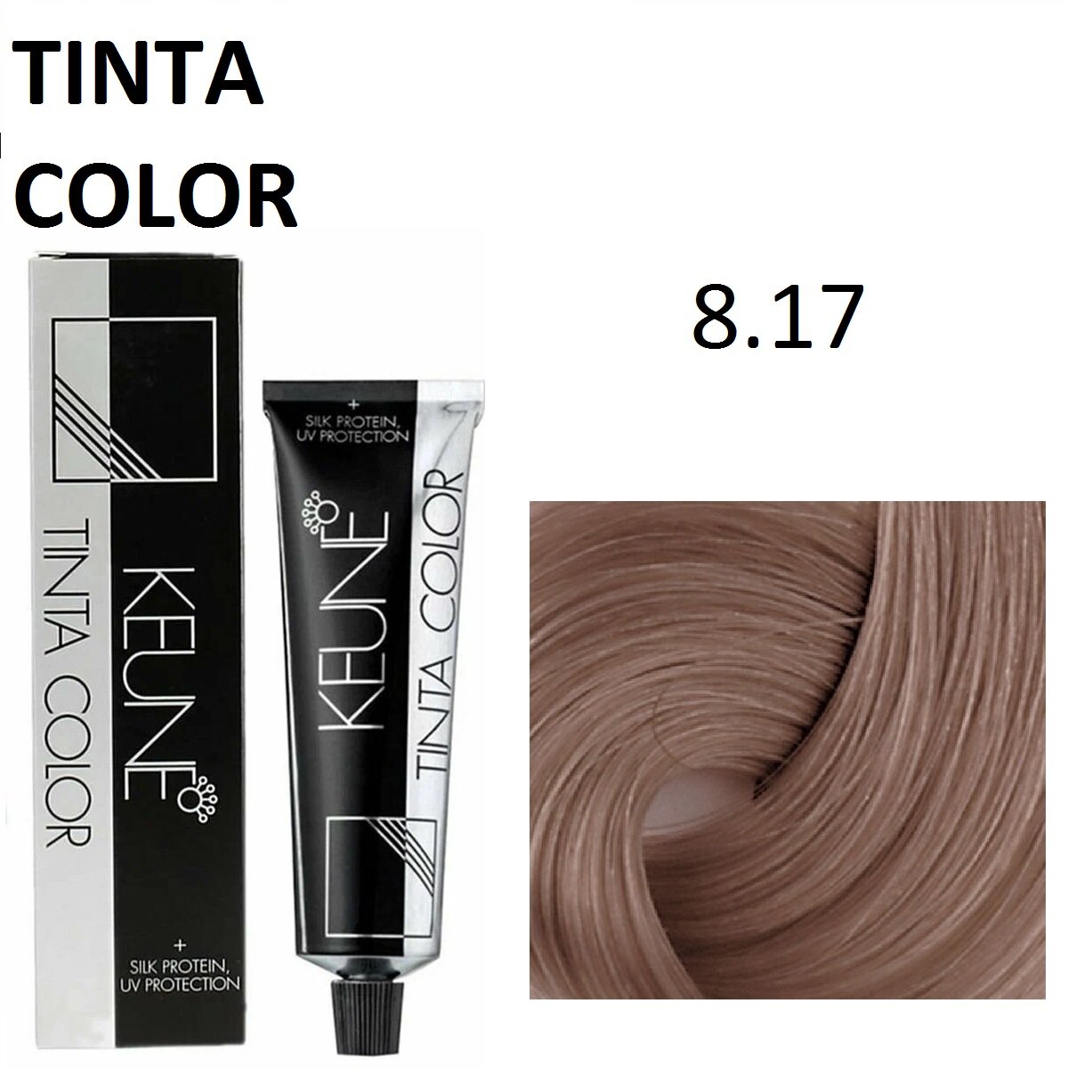 Keune Tinta Color 8.17 стойкая краска для волос, Светлый Перламутрово-Фиолетовый 60 мл