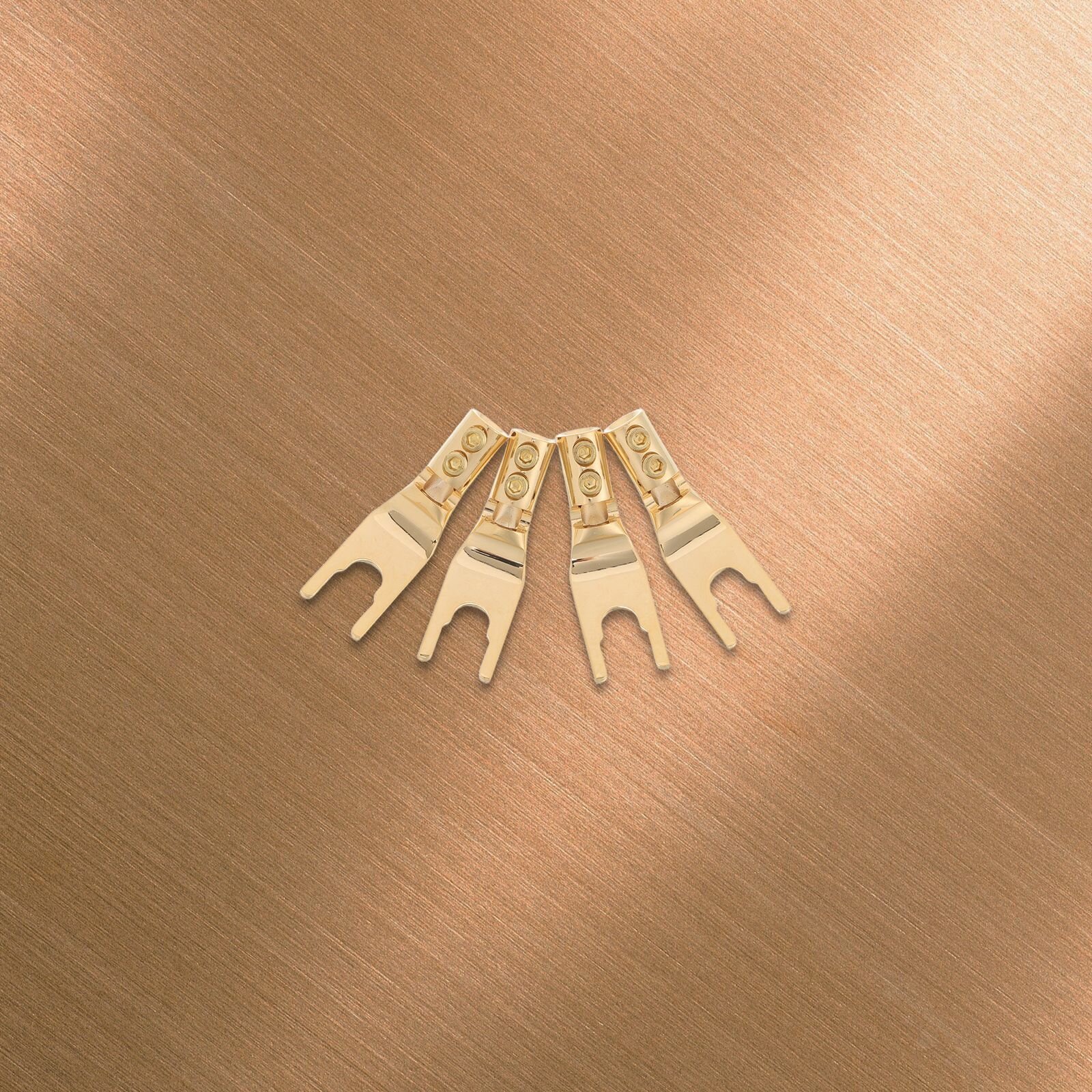 Адаптеры Для Акустических Систем, Позолоченная Медь, Надежное Соединение, 4 Шт