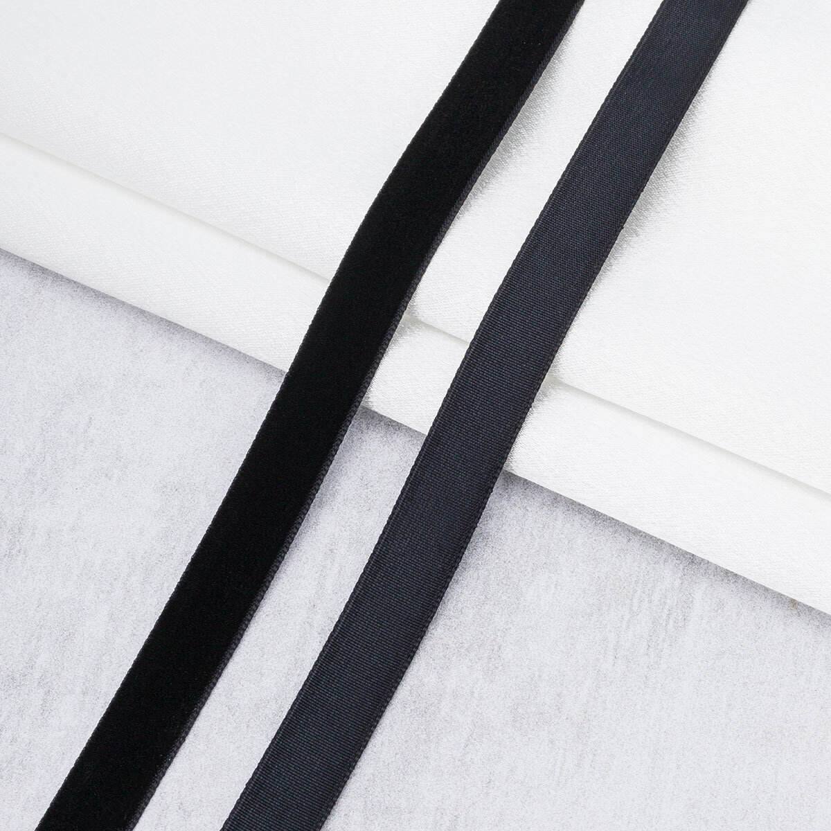 Лента бархатная для рукоделия Айрис, 0081-1211, 1,2 см*32,9 м (8611 черный)