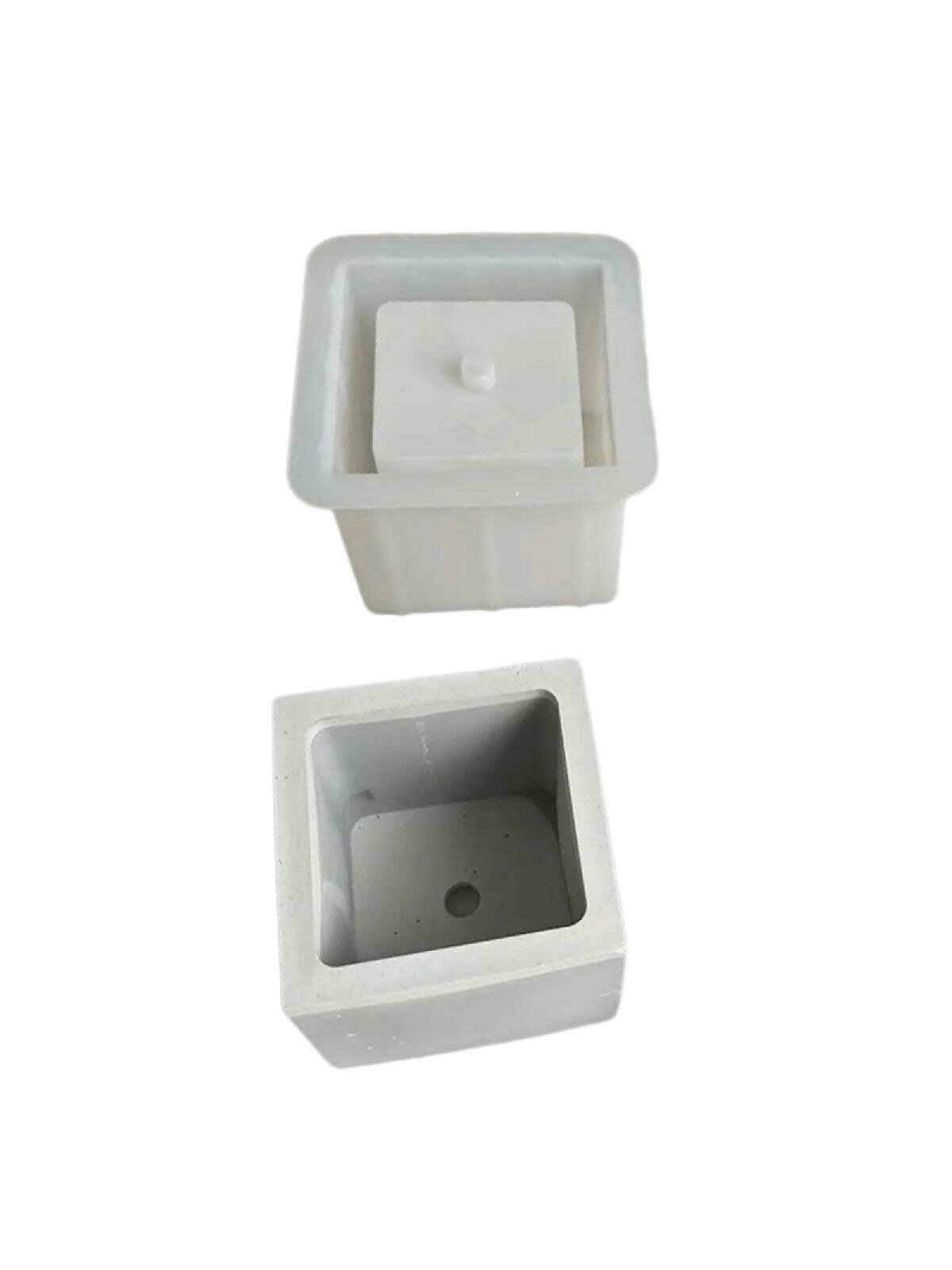 Квадратные цветочные горшки Силиконовые формы Шестиугольники Формы для бетонных кашпо из смолы