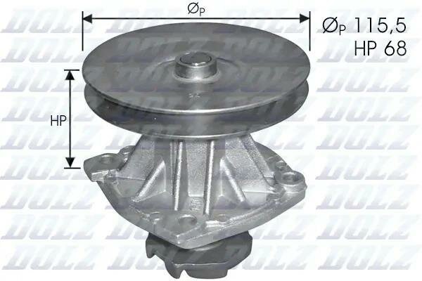 Помпа водяная DOLZ S135 Fiat Punto, Palio 1.1, 1.2 92-