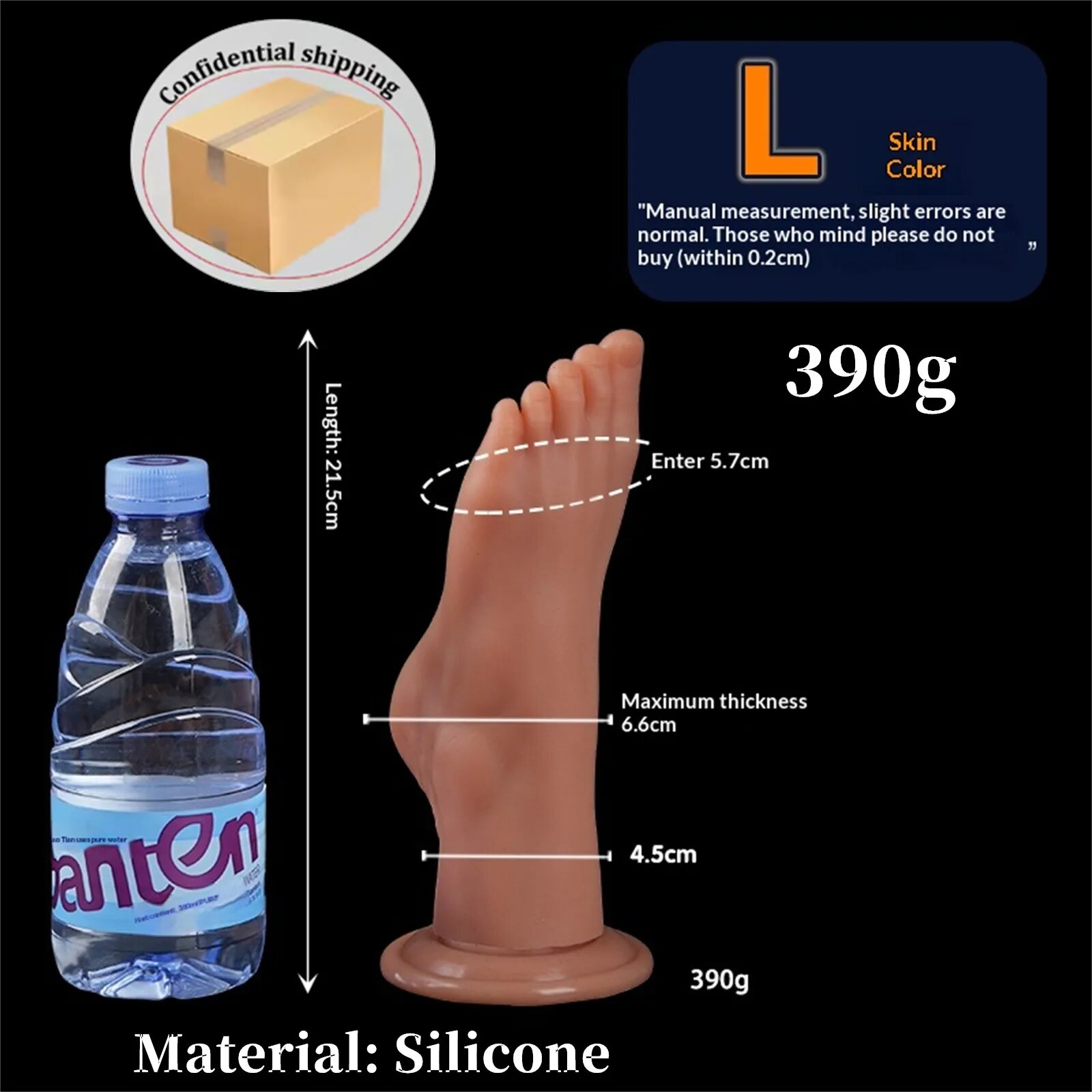 Новая анальная пробка огромных ног, большая силиконовая задница, глубокий мастурбатор, L