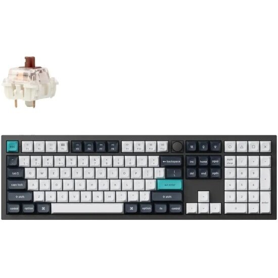 Клавиатура Keychron Q6 Max, Brown Switches, беспроводная, Carbon Black (Q6M-M3P-RU)