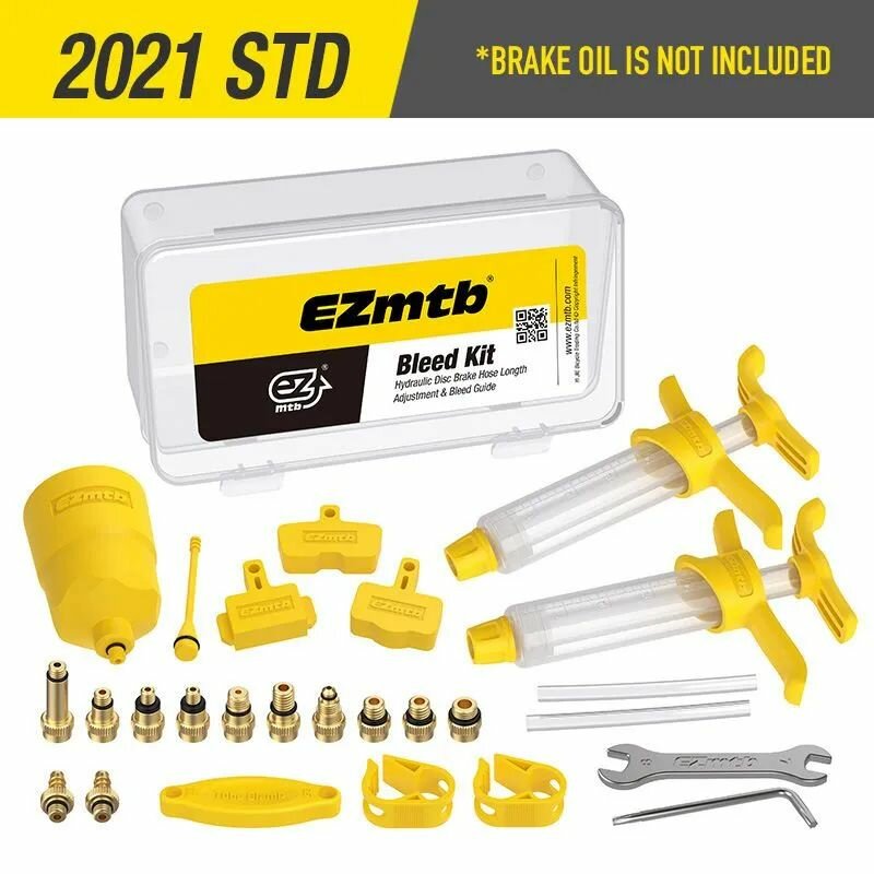 EZmtb Универсальный набор для прокачки гидравлических тормозов MTB - Инструмент замены масла в дисковых тормозах