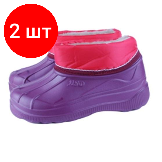 Комплект 2 шт, обувь ботинки женские ЭВА надставка утепленные МЕХ 15СМ В ассорт ЖБ-011 р.37-38 ASD