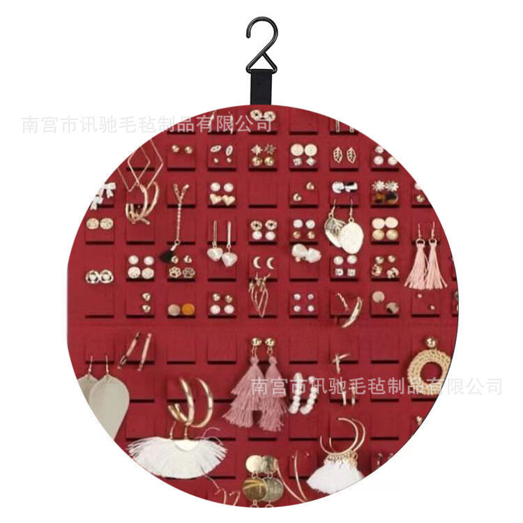 Ювелирные серьги, серьги-гвоздики, ожерелье, кольцо, хранение, подвесная сумка из фетра, настенное крепление, прямая продажа от фабрики Xunchi