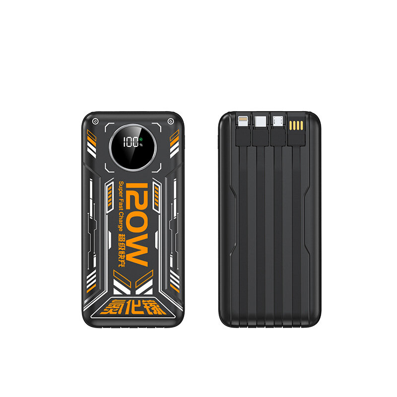 Киберпанк встроенный четырехпроводной супербыстрый зарядный 20000mAh Power Bank 3C сертифицированный галлий-нитридный мобильный источник питания