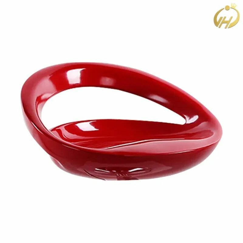 Глянцевое сиденье для барного стула из АБС-пластика, красное