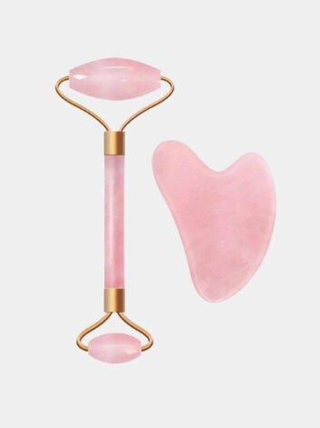 Подарочный набор: массажный роллер и скребок Гуаша