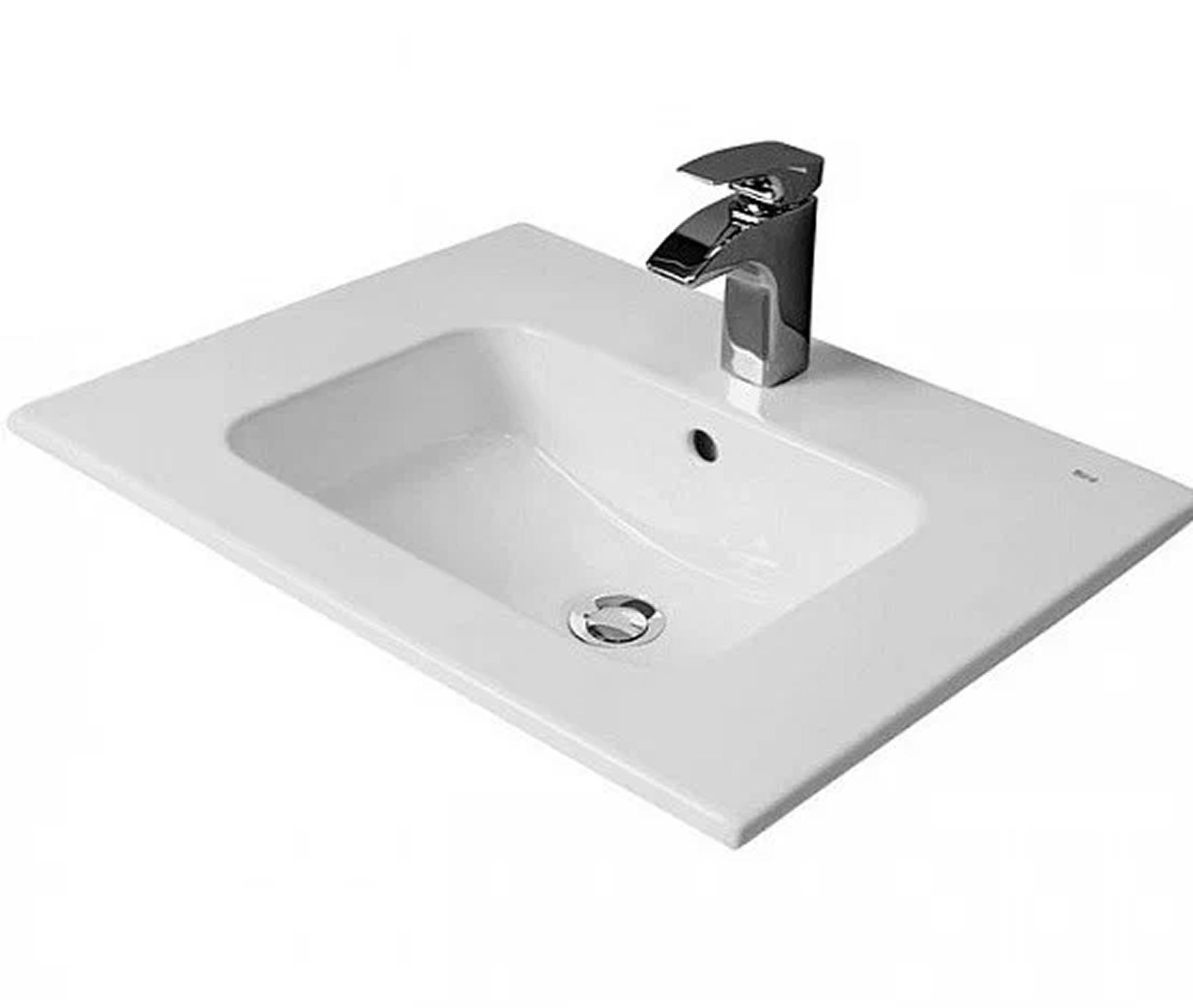 Раковина Roca Unik, 60х46 см, в цвете белый, форма прямоугольная, материал фарфор