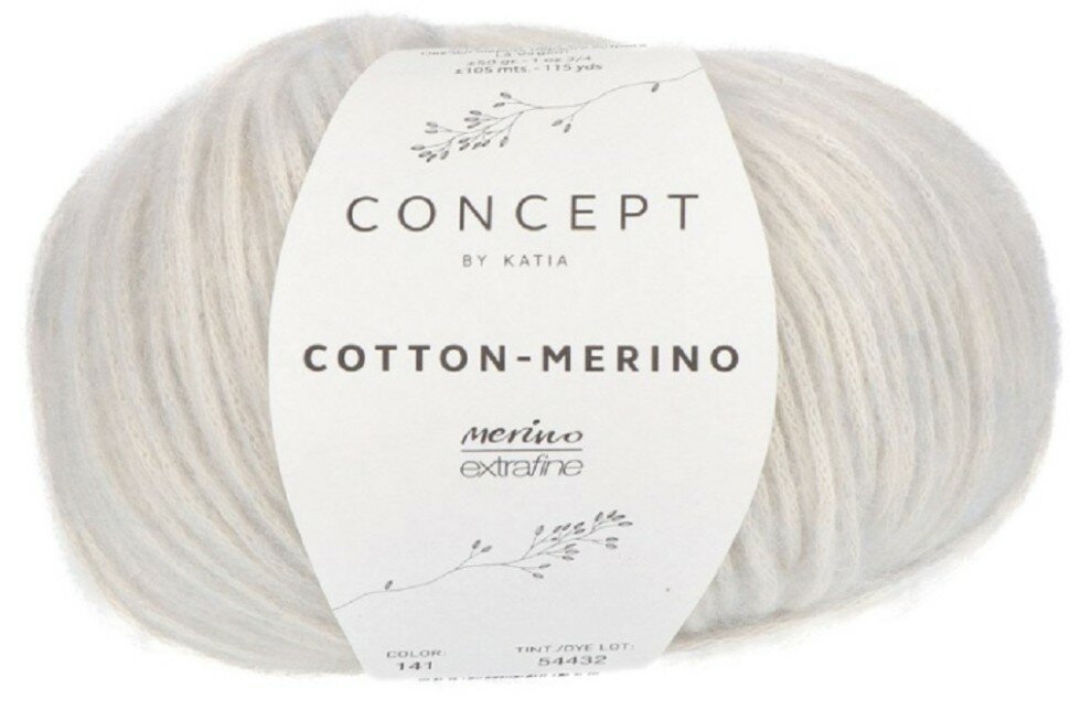 Пряжа #929.100 Cotton-Merino 50 г 105 м Katia
