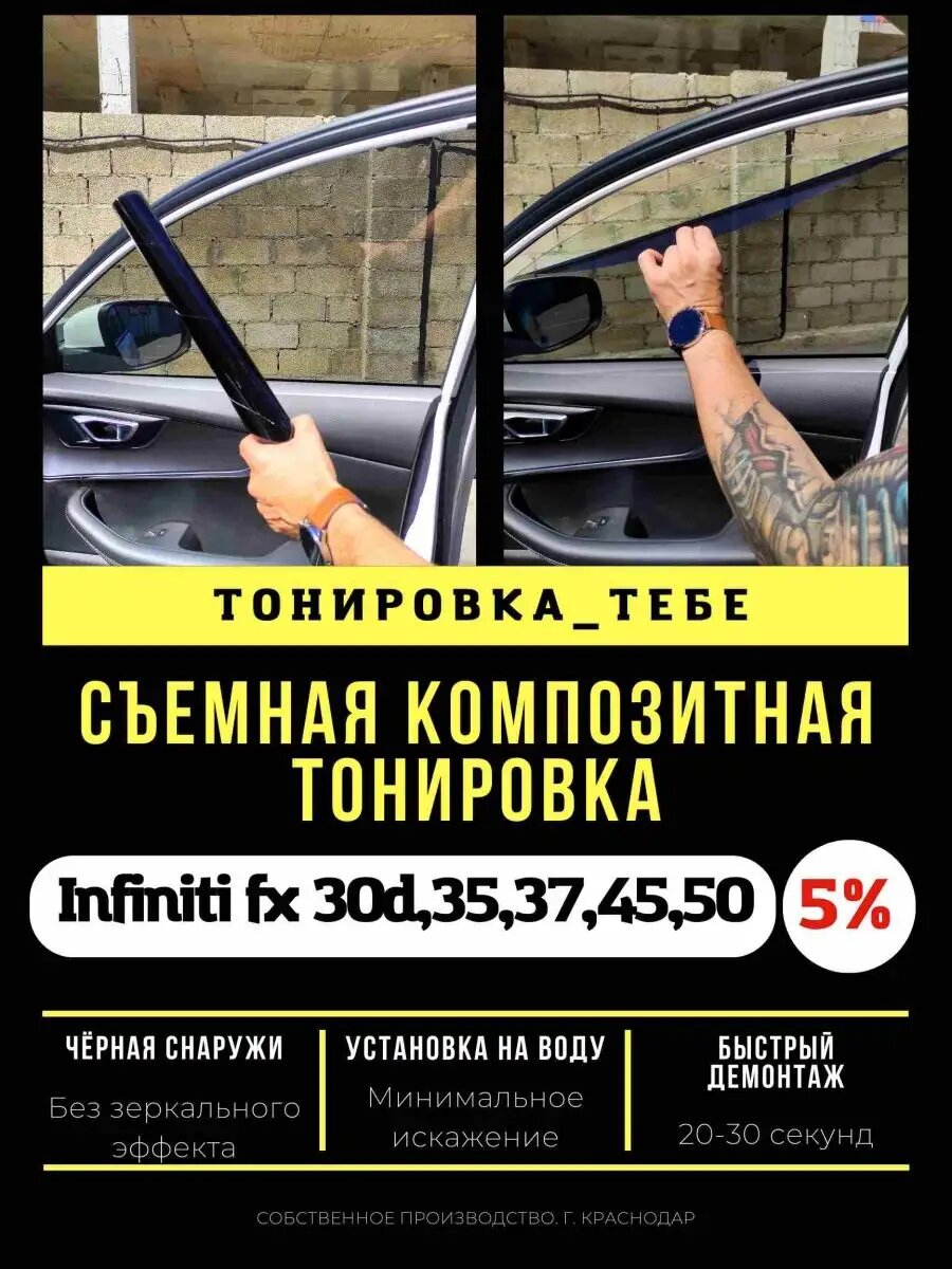 Съемная тонировка для Infiniti QX70 5%