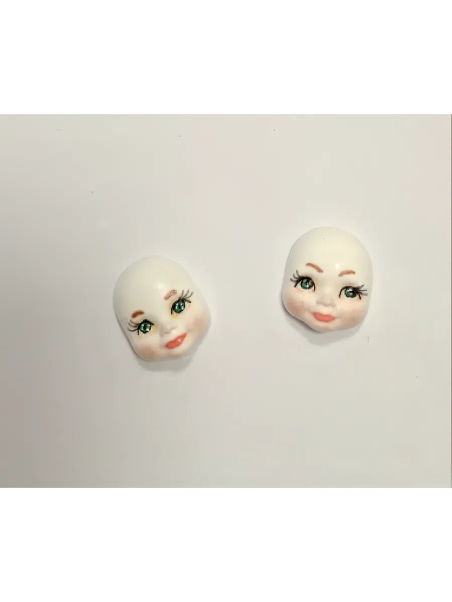 Набор раскрашенных лиц 2 шт для ватных игрушек