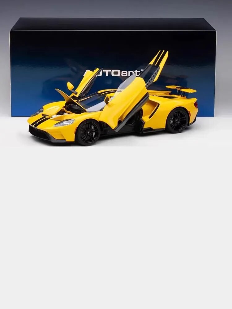 Машинка металлическая Kоллекционная модель Autoart 1:18 Ford GT Roadster Yellow