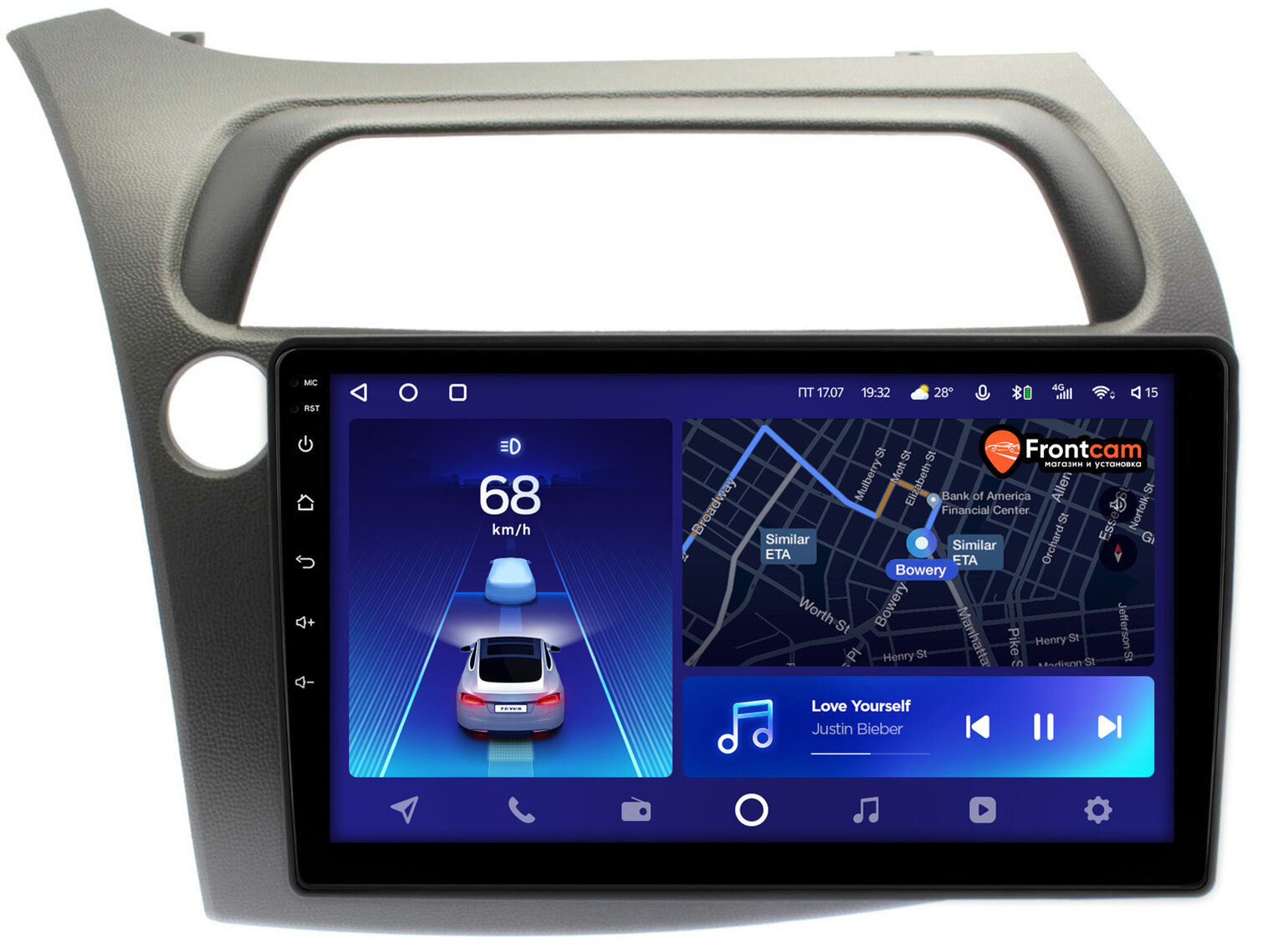 Штатная магнитола Teyes CC2 PLUS 6/128 9" RM-9-HO107N Honda Civic 8 5D 2005-2012 (левый руль, хэтчбэк) Android 10 (4G-SIM, DSP, QLed)