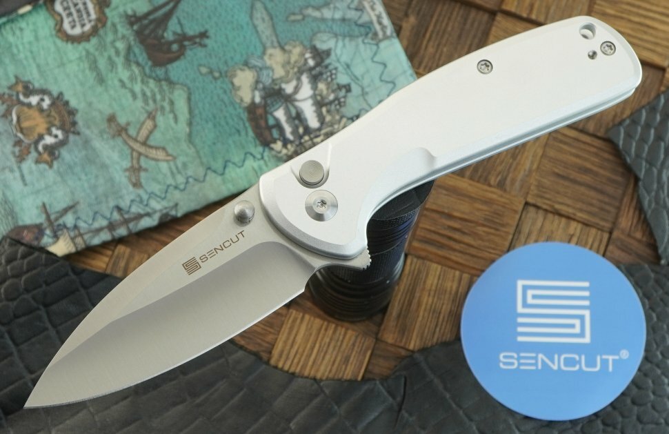 Складной нож Sencut ArcBlast, сталь 9Cr18MoV, S, рукоять серебристый алюминий
