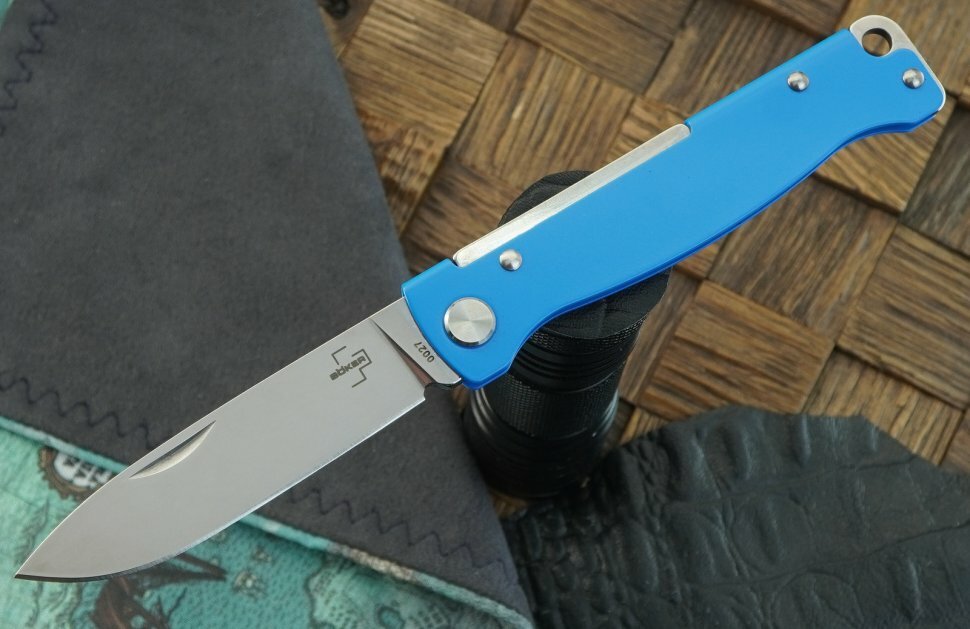 Складной нож Boker Plus Atlas Blue, сталь 12C27