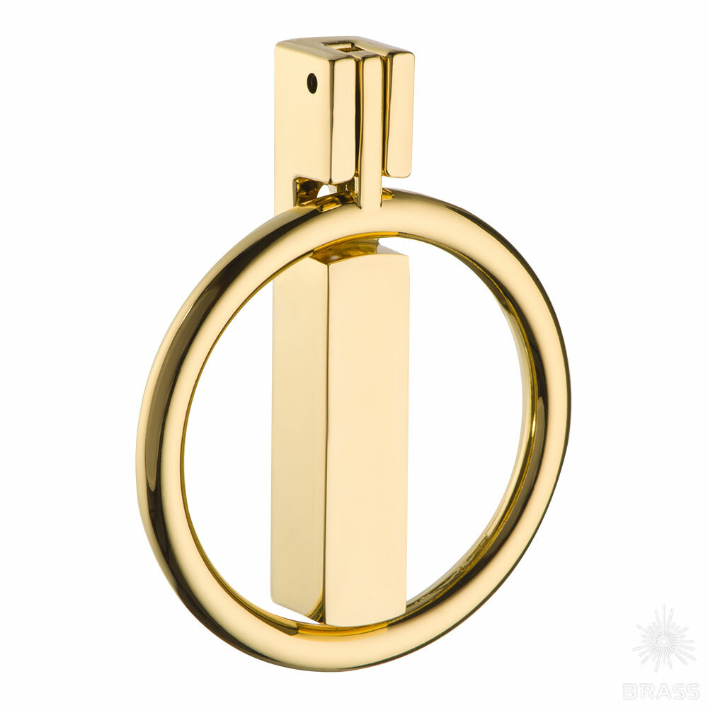 Ручка кольцо модерн, Gold, глянцевое золото, 32 мм, 1 шт, Турция